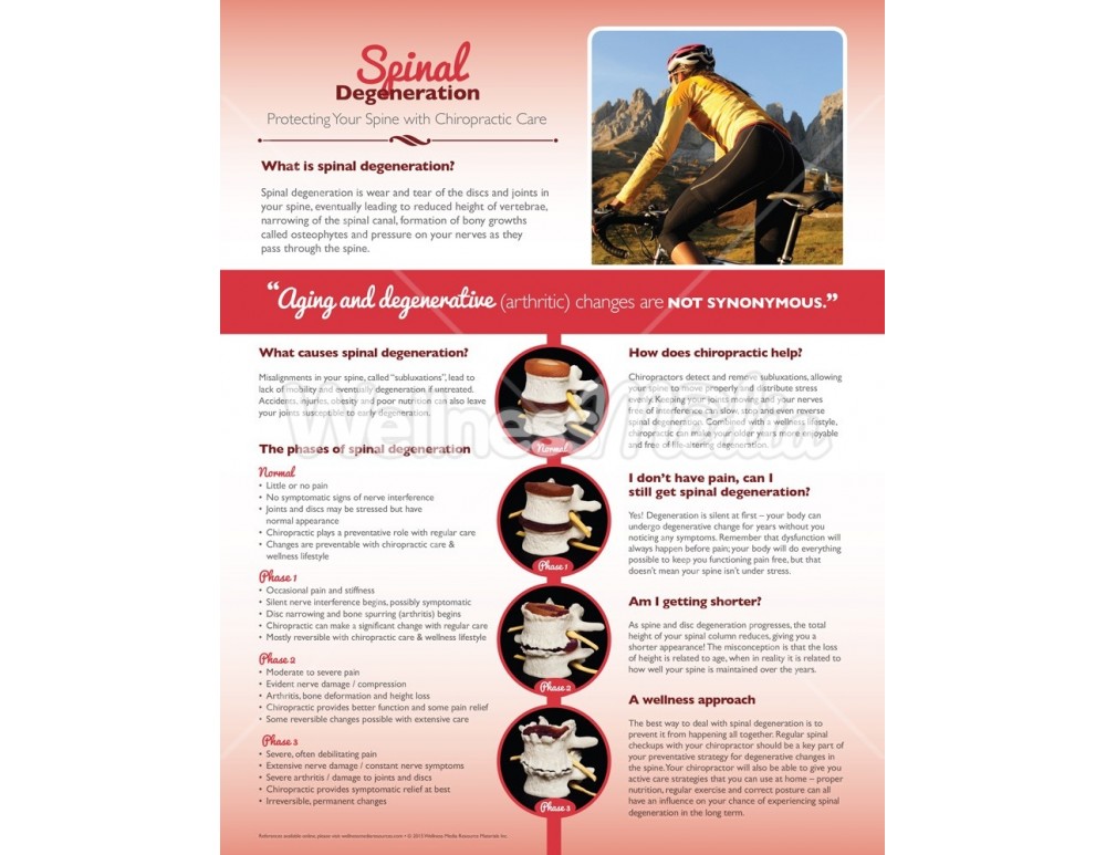 Chiropractic Spinal Degeneration Handout
