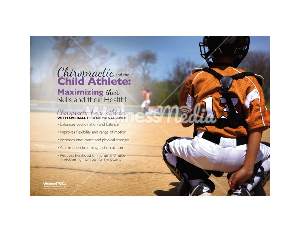 Chiropractic Baseball Active Kids Poster